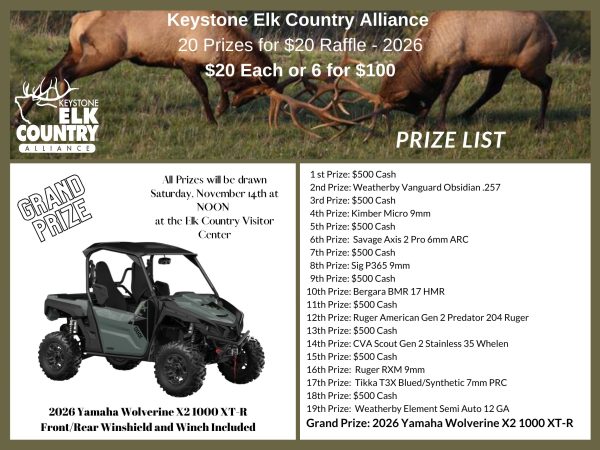 Raffles and Online Auctions | Keystone Elk Country Alliance